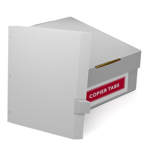 Uncollated 1/8 Cut 110lb Mylar Copier Tabs Pos 6 | 1280 Tabs ...