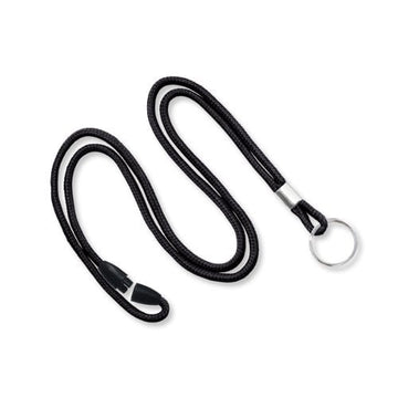 36" Black Break-Away Lanyard with Split Ring - 100 Pack by BuyBinding ...