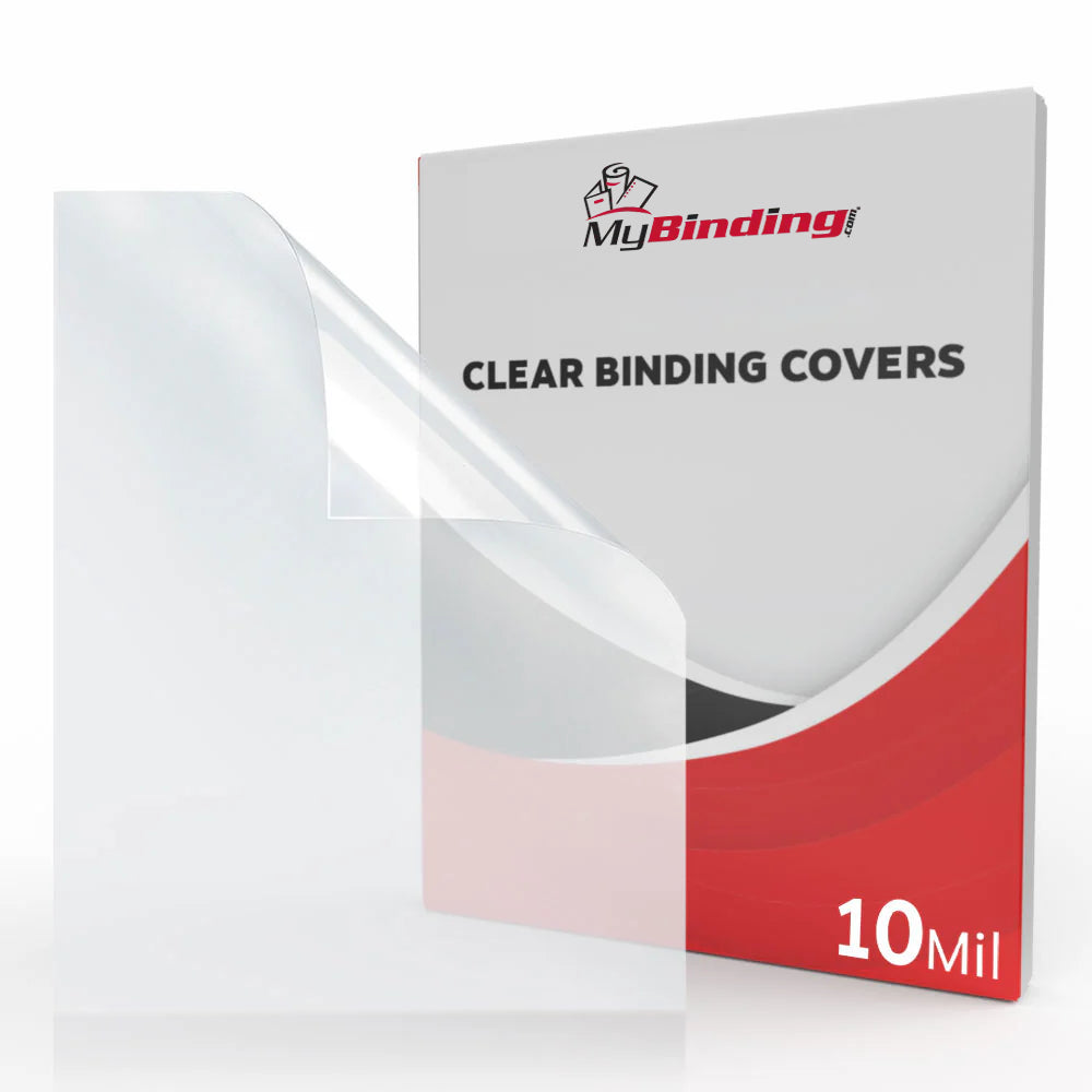 10mil A4 Clear Binding Covers - 100 Pack for Professional Presentations ...