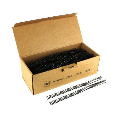 GBC Premium ColorCoil 12mm Black Spiral Coils - 9665040 – MyBinding.com