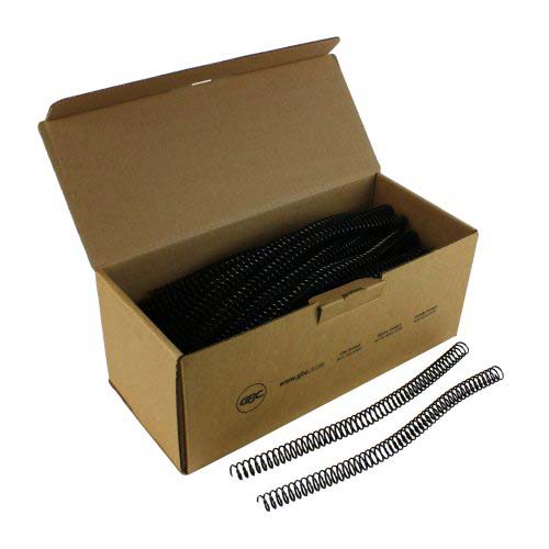 GBC Premium ColorCoil 14mm Black Spiral Coils - 9665060 – MyBinding.com