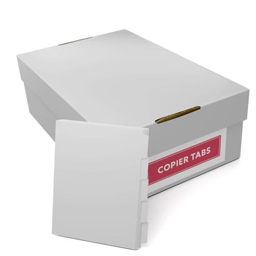 90lb Half-Size Copier Tabs 5.5"x8.5", 1250 Count, 3-Hole Punched ...