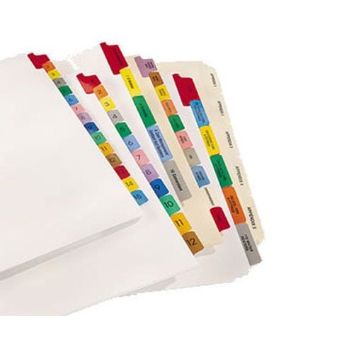 Buy Custom Printed Index Tabs - 6 Tabs Per Set (CT6)