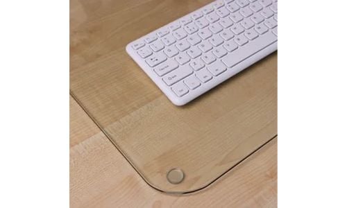 Floortex 19" x 24" Desktex® Glass Desk Pad