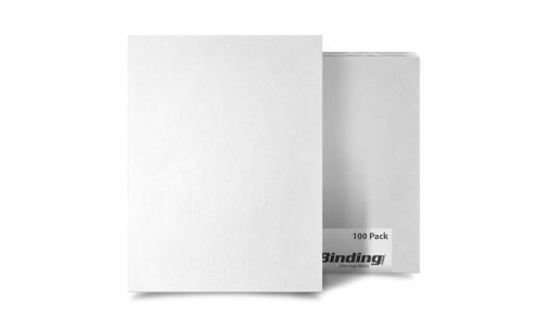 White Grain A3 Size Paper Binding Covers - 100pk