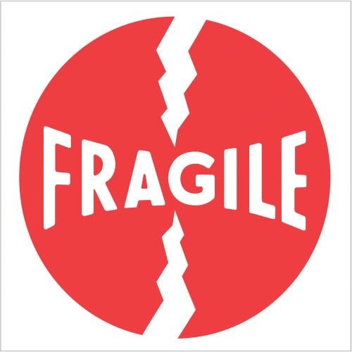 Buy 4" x 4" - "Fragile" Labels (DL1140) - 500/Roll (53BXPDL1140)