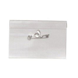 Buy Rigid Vinyl Name Tag Holders with Crimp Pins - 100pk