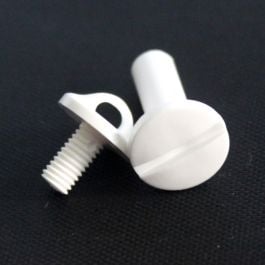 1" White Snap-Lock Plastic Screw Posts with Loop (100 Sets/Box)