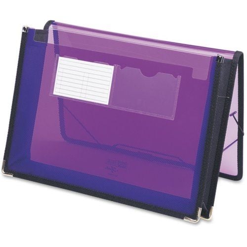 Smead Purple Translucent Letter Size Expanding Poly Wallet